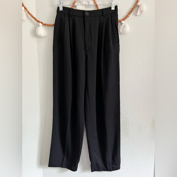 Tribal | Pants & Jumpsuits | Tribal Black Pleated Straight Leg Trousers ...